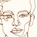 Male Face, Wire Sculpture of Man, Wire Portrait, Bust Wire Drawing ...