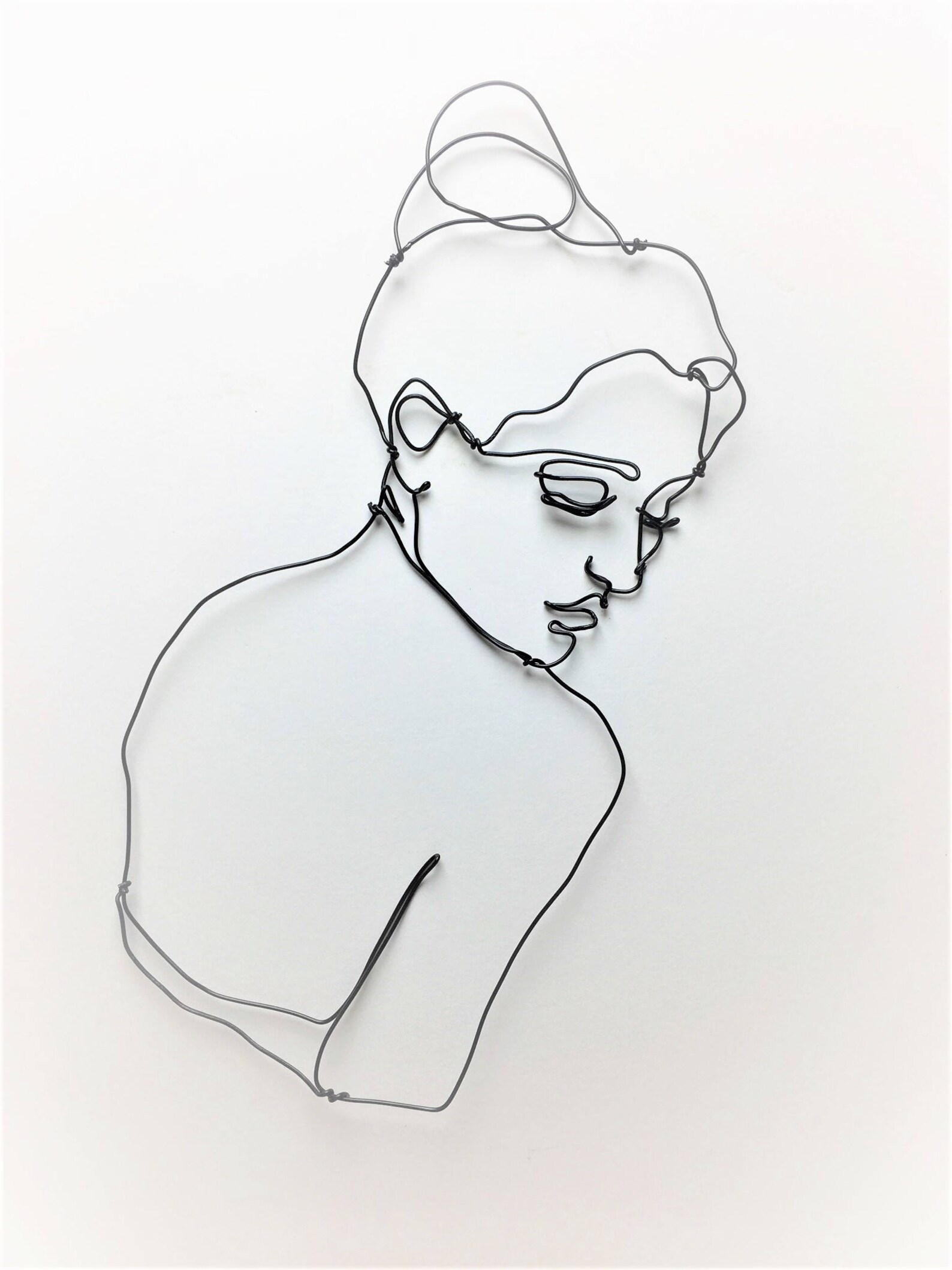 Wire Wall Art Woman Looking Back Portrait Glamour Wire | Etsy