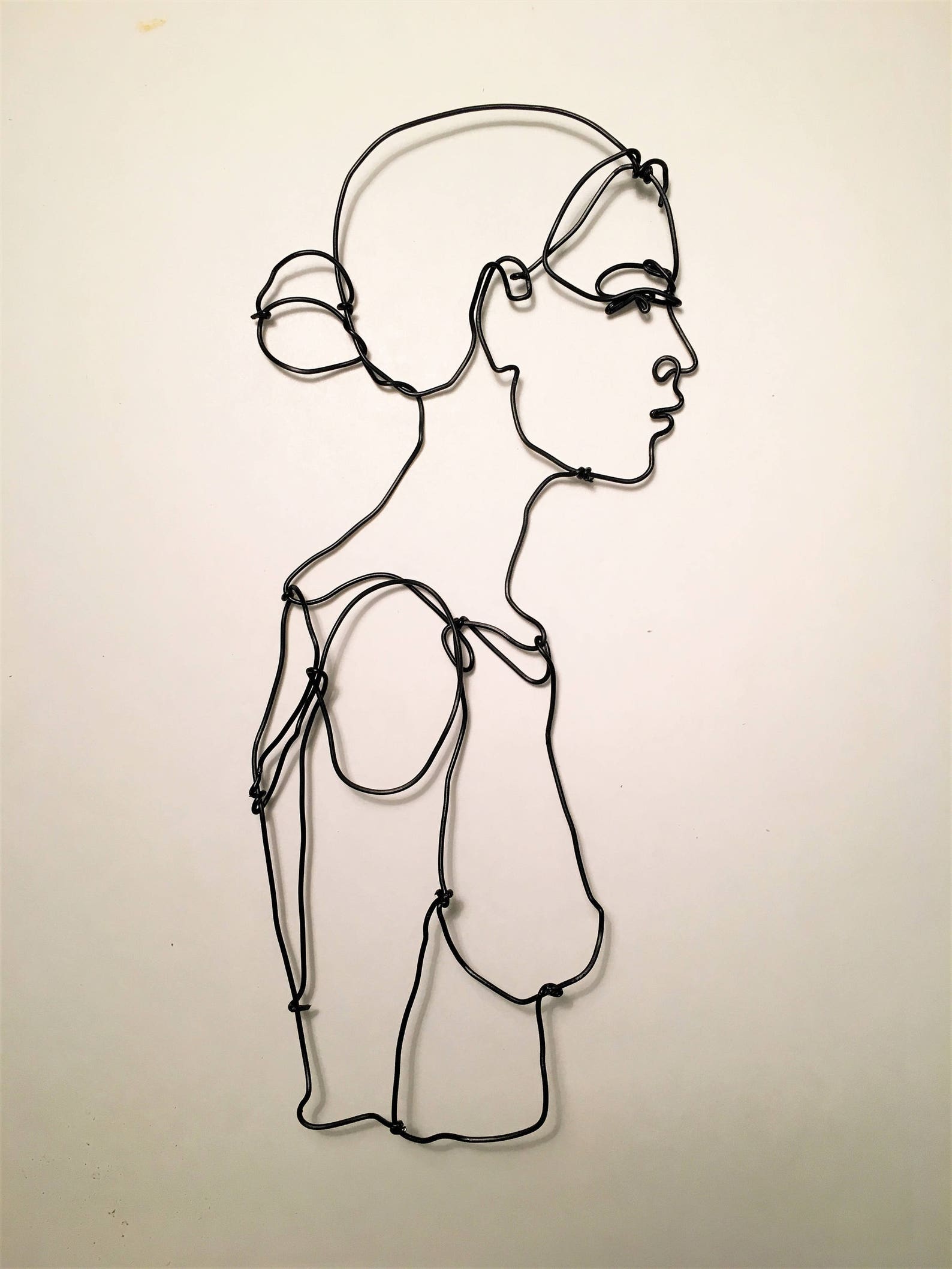 Wire Wall Art Girl at the Window Side Profile Bust - Etsy