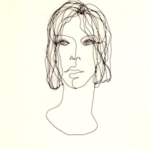 Wire Wall Art - Lovely Woman Portrait - Metal Sculpture - Gift Ideas ...