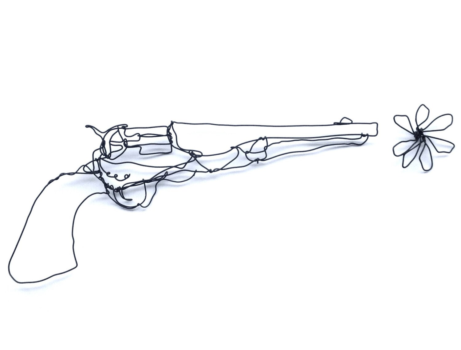 Wire Wall Art Gun Wire Sculpture Home Décor Unusual Gun - Etsy