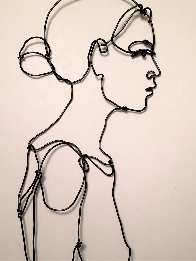 Wire Wall Art Girl at the Window Side Profile Bust - Etsy