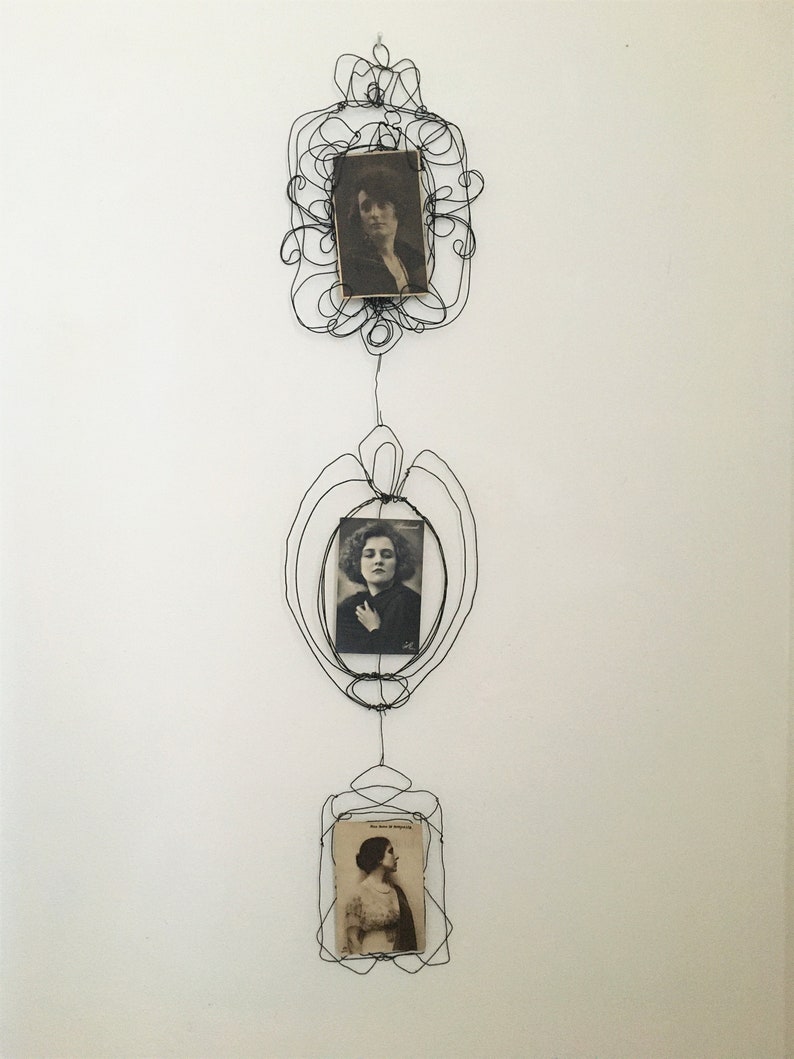 Picture Frame Wire Sculpture Old Photo - Etsy