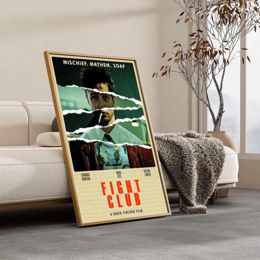 Fight Club Classic Movie Posters, High-quality Canvas Art, Home Wall ...
