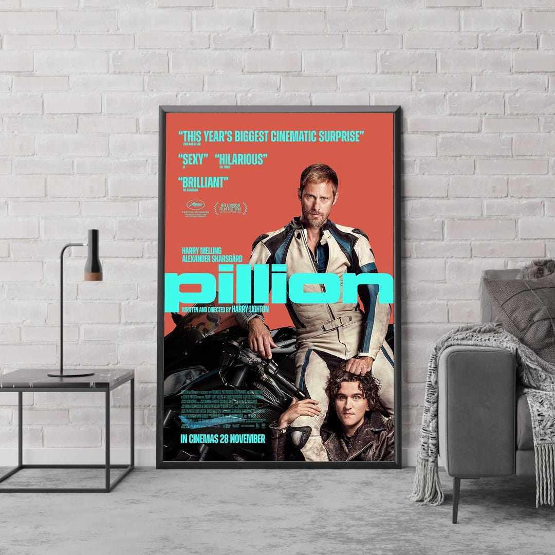 Pillion Movie Poster, Classic Movie Art, Fantasy Movie Print, Film ...
