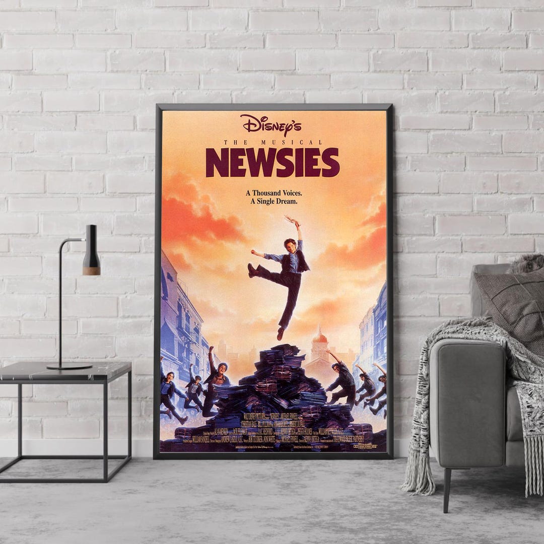 Newsies Movie Poster, Classic Movie Art, Fantasy Movie Print, Film ...