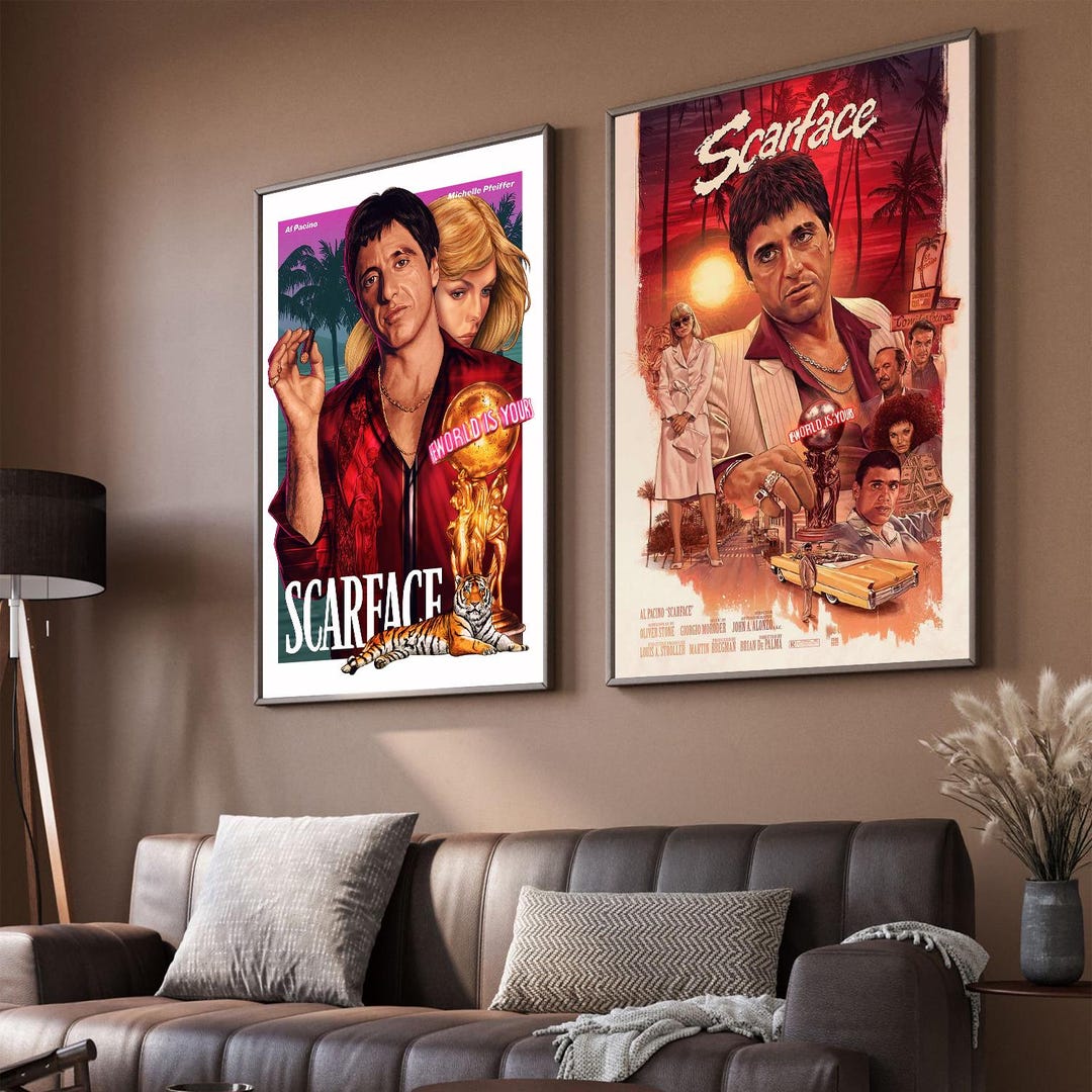 Scarface Movie Poster, Classic Movie Art, Fantasy Movie Print, Film ...