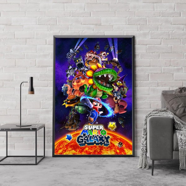 Mario Movie Galaxy Poster - Etsy