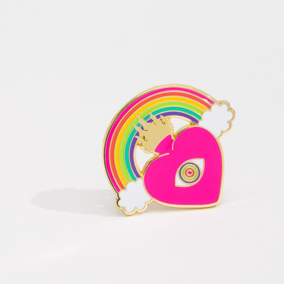 Rainbow Heart Tarot Hard Enamel Pin - Etsy