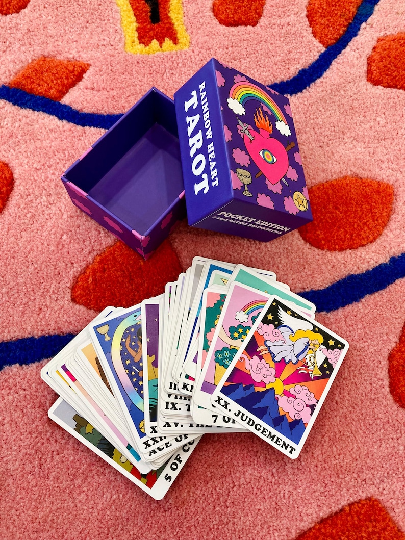 Rainbow Heart Tarot Pocket 2nd Edition - 78 Card Deck Featuring ...