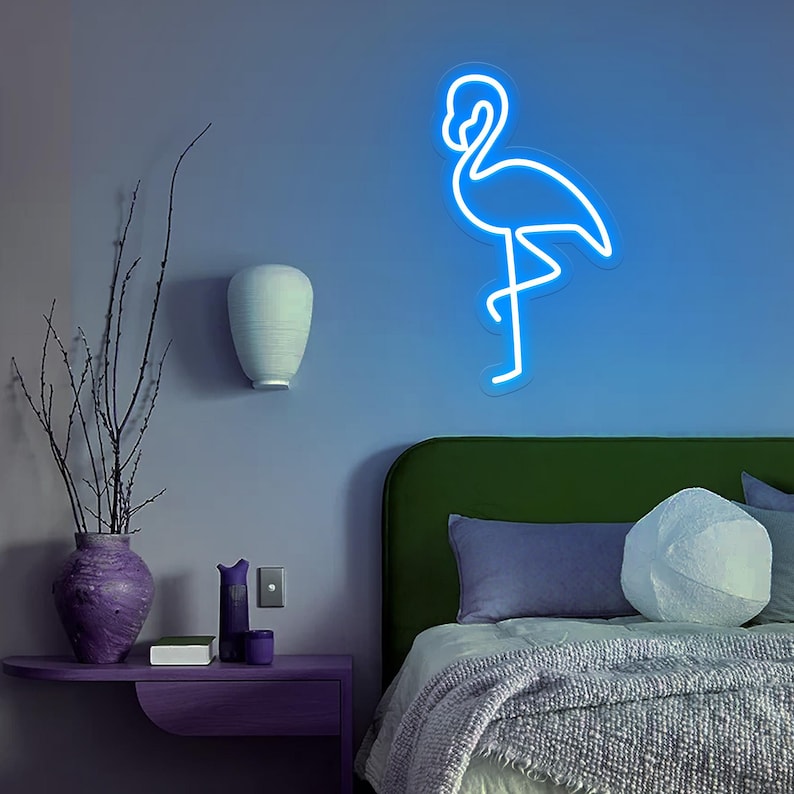 Flamingo Neon Sign Custom Animal Neon Sign Led Light Sign Bedroom Neon ...