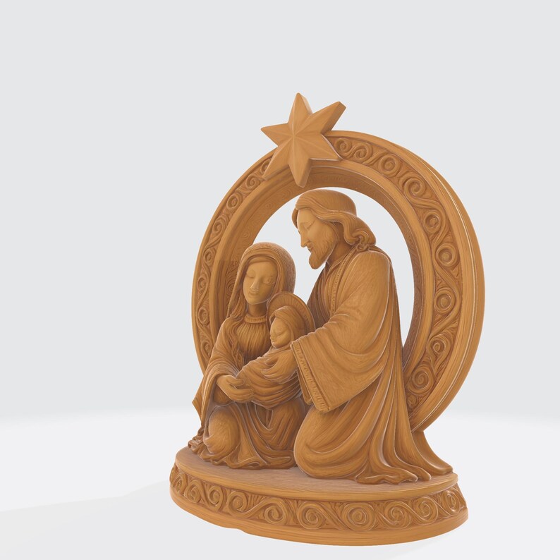 3D Printing Christmas Nativity Scene, Holy Family Ornament (STL/OBJ ...