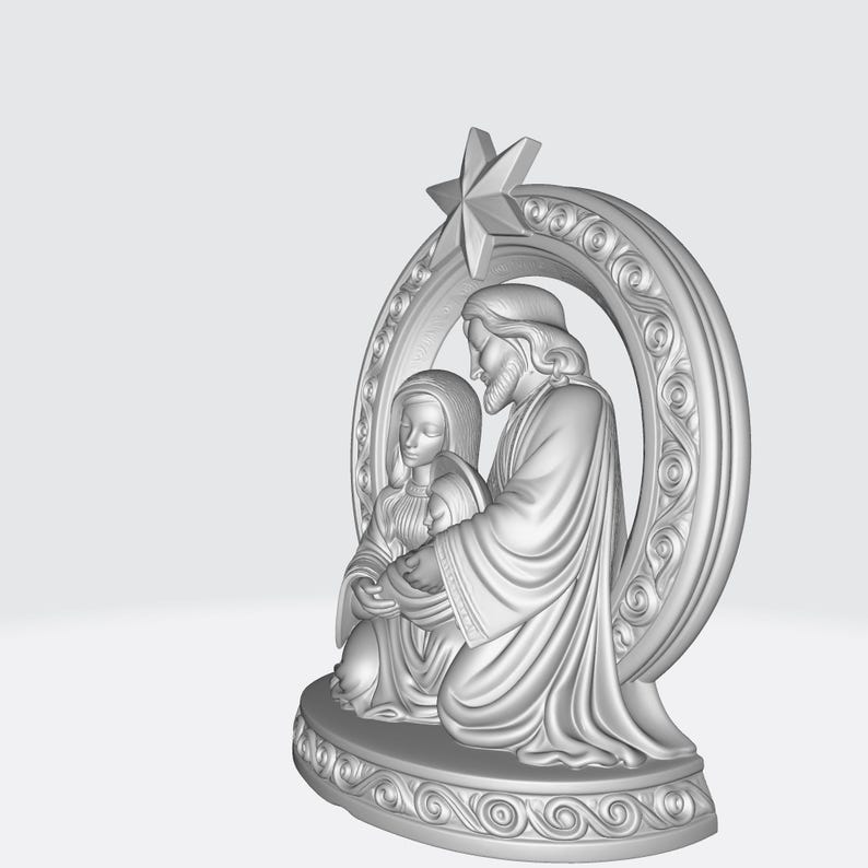 3D Printing Christmas Nativity Scene, Holy Family Ornament (STL/OBJ ...