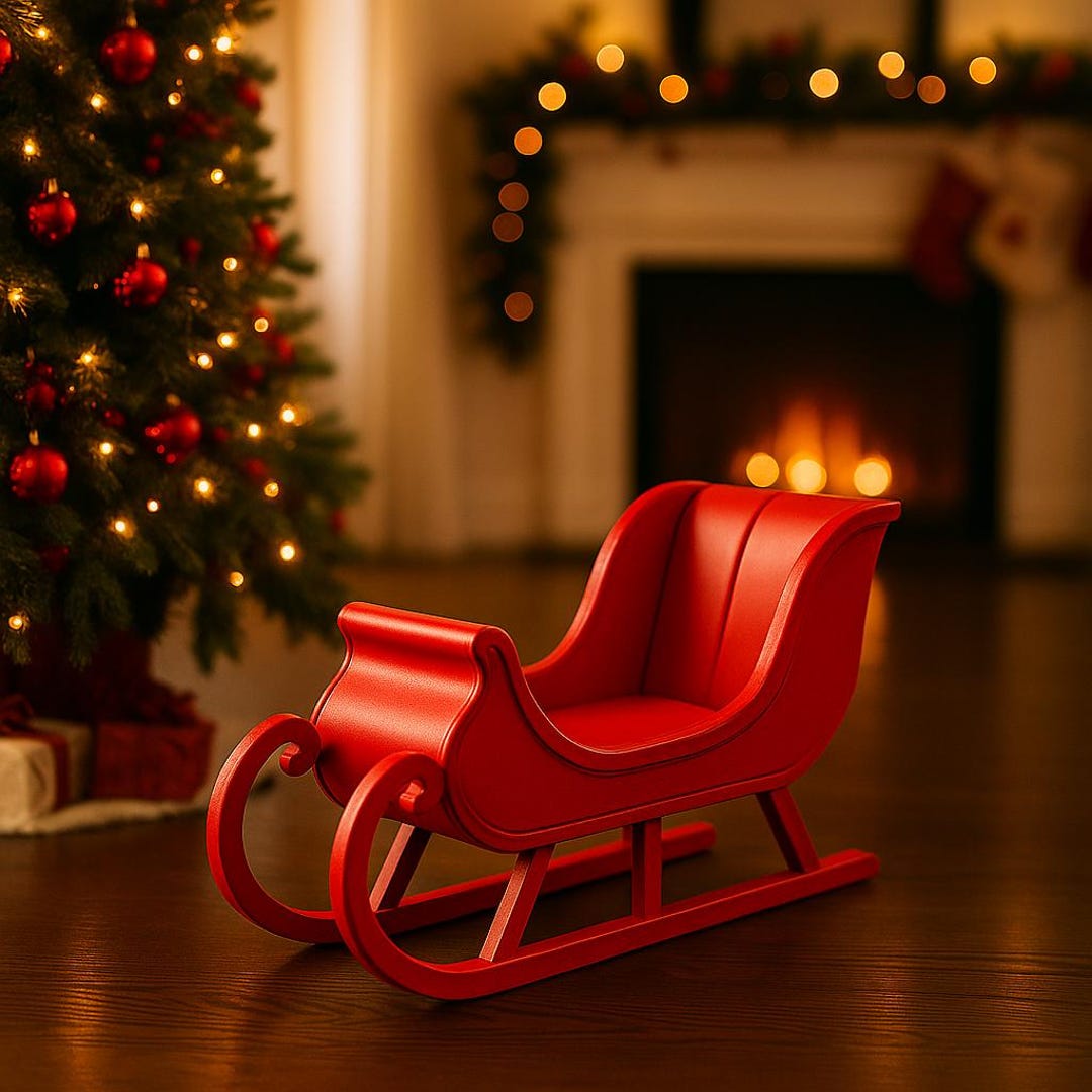 Santa Sleigh 3D Model STL OBJ, Christmas Decor (digital Download) - Etsy