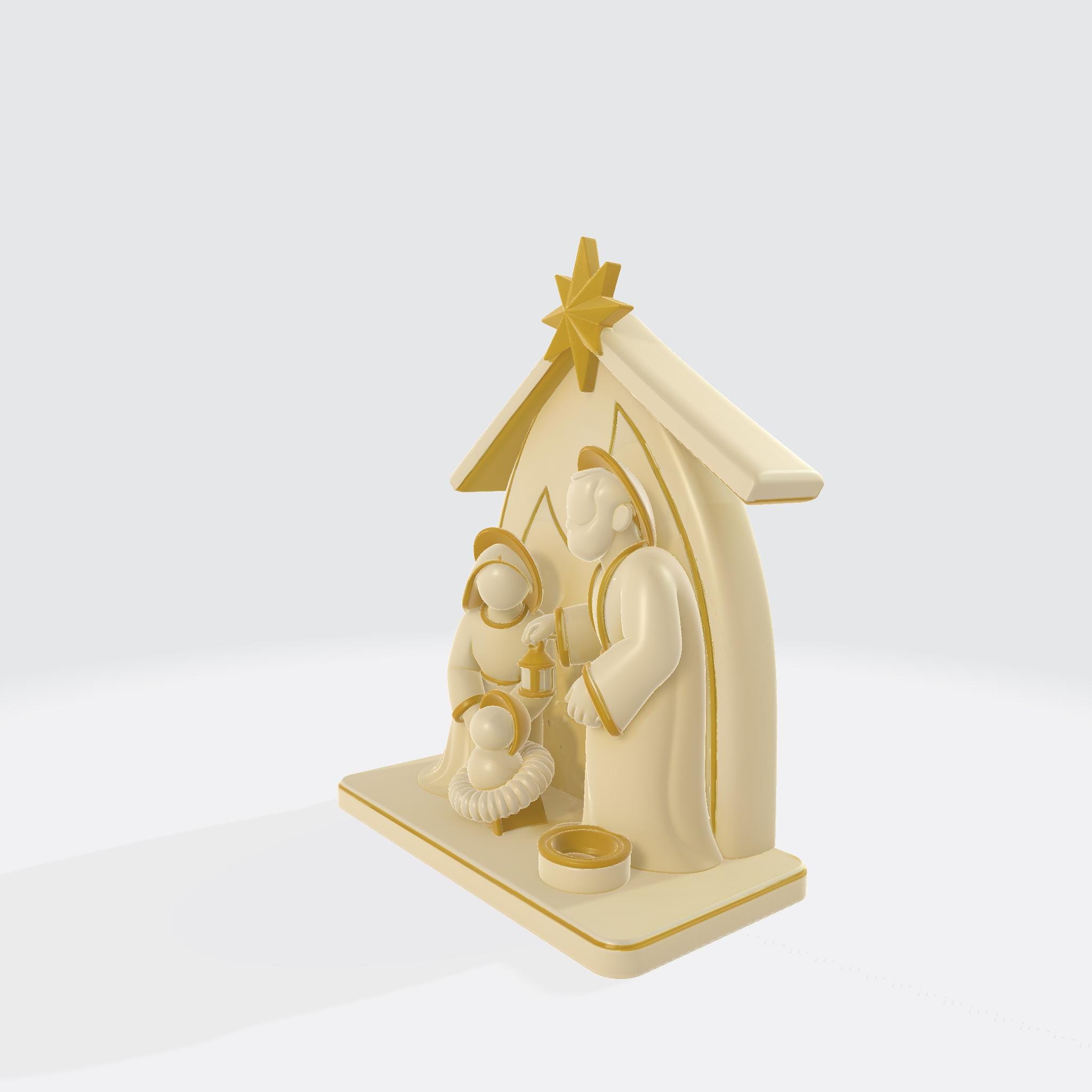 Minimalist Nativity Scene 3D Model STL/OBJ (digital Download),black ...