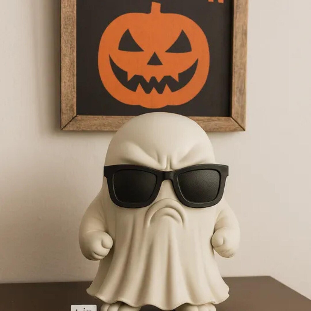 Funny Ghost STL 3D Print File | Cool Halloween Angry Ghost With ...