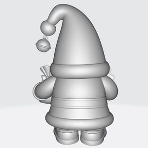 Christmas Gnome 3D Model STL/OBJ File, Winter Santa Figurine (digital ...