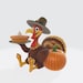 3D Printed Thanksgiving Turkey Figurine, Pilgrim With Pumpkin Pie (STL ...