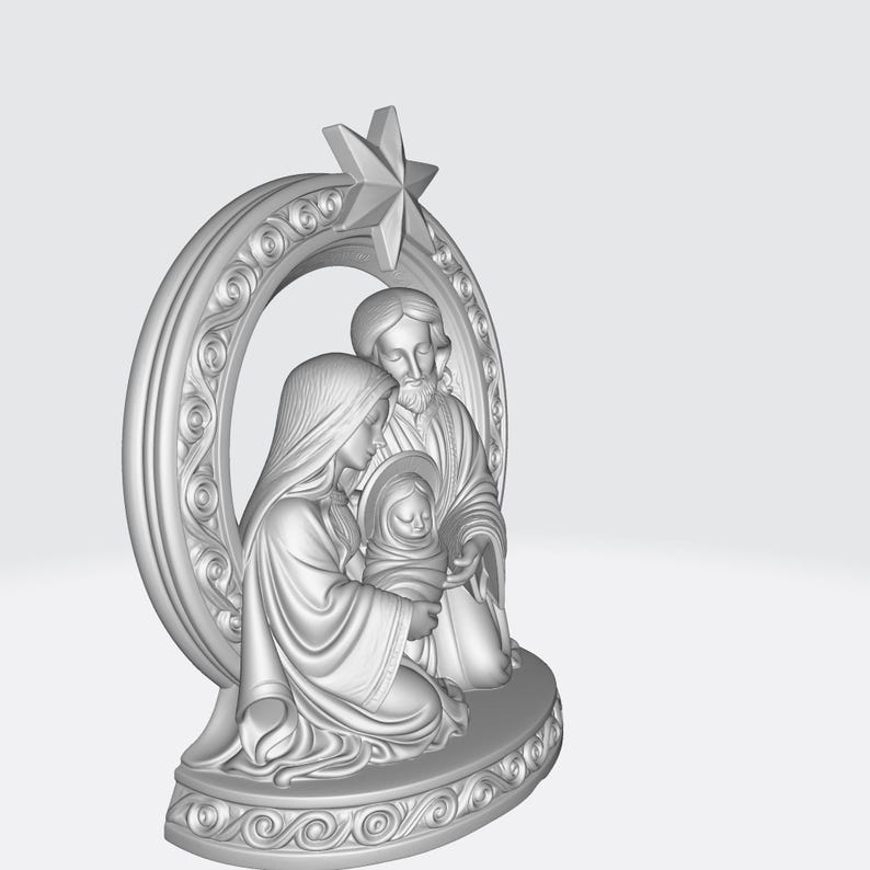 3D Printing Christmas Nativity Scene, Holy Family Ornament (STL/OBJ ...