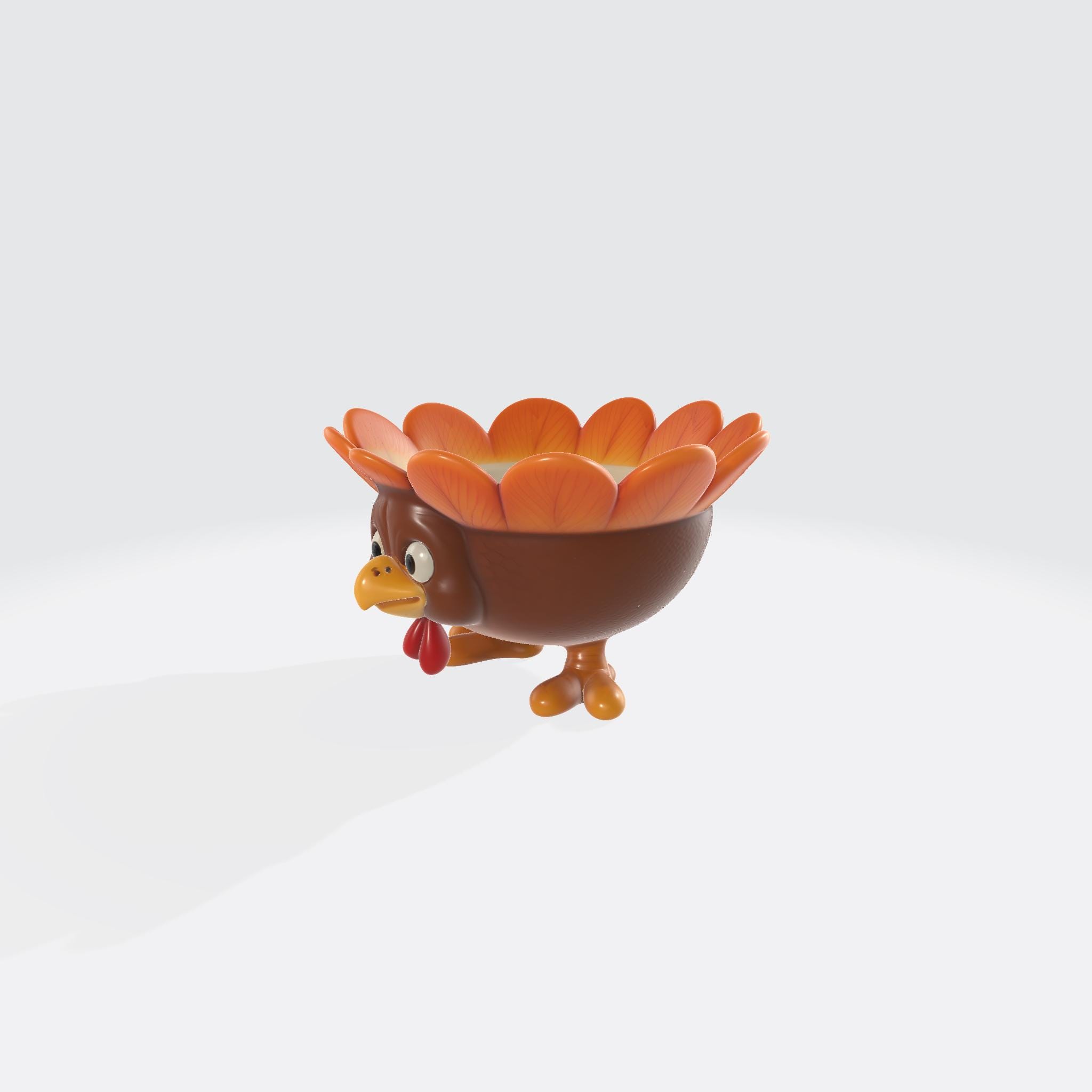 3D Print Turkey Candy Bowl STL/OBJ File: Thanksgiving Table Centerpiece ...