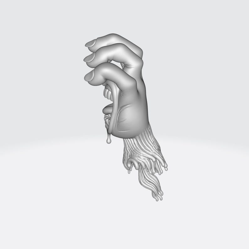 Creepy Screaming Hand Wall Decor STL: 3D Print Halloween Prop (digital ...