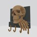 Skull Key Holder 3D Print Model: Gothic Skeleton Wall Hook (STL/OBJ) - Etsy