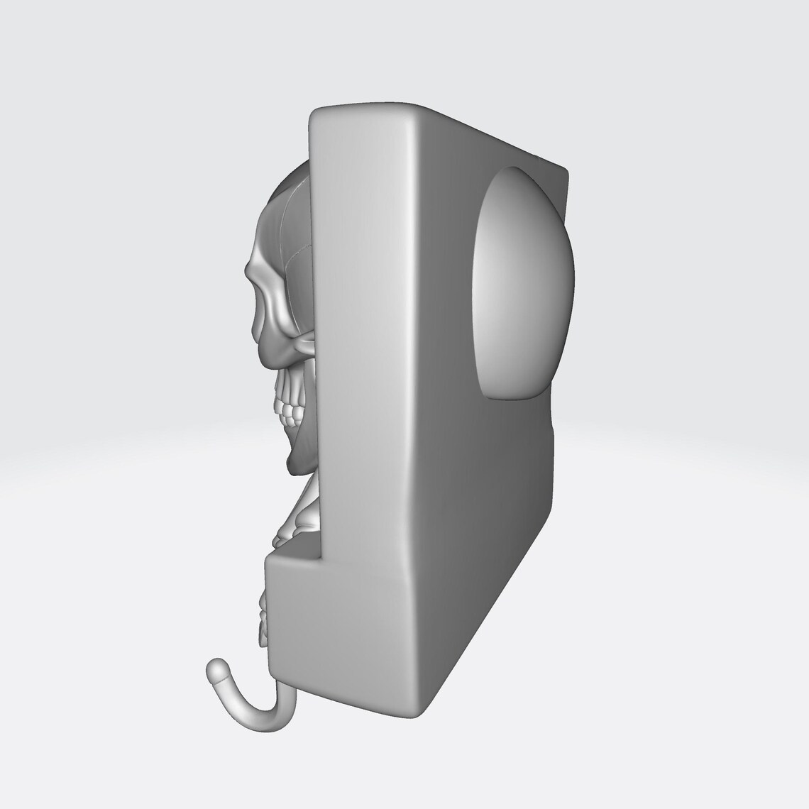 Skull Key Holder 3D Print Model: Gothic Skeleton Wall Hook (STL/OBJ) - Etsy
