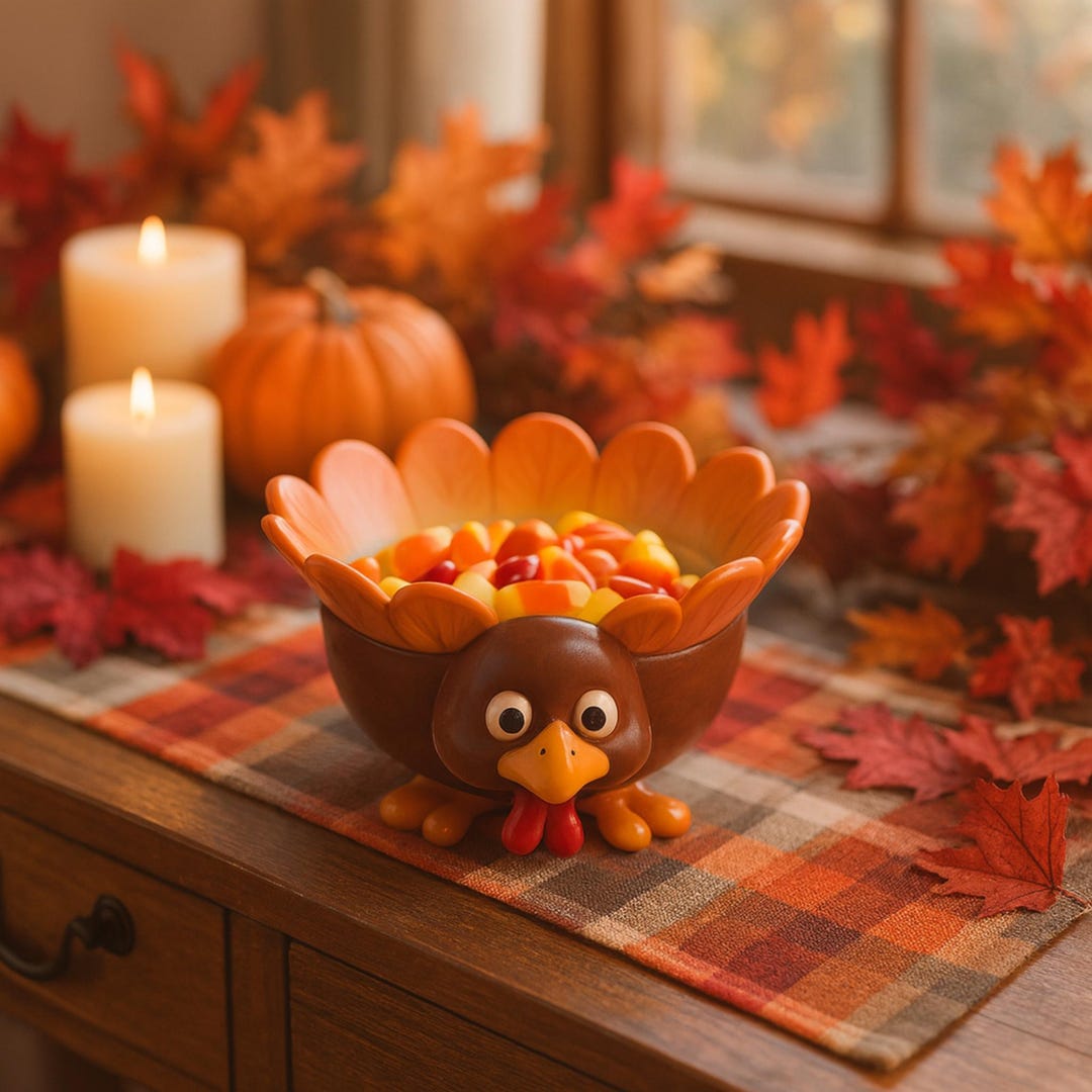 3D Print Turkey Candy Bowl STL/OBJ File: Thanksgiving Table Centerpiece ...