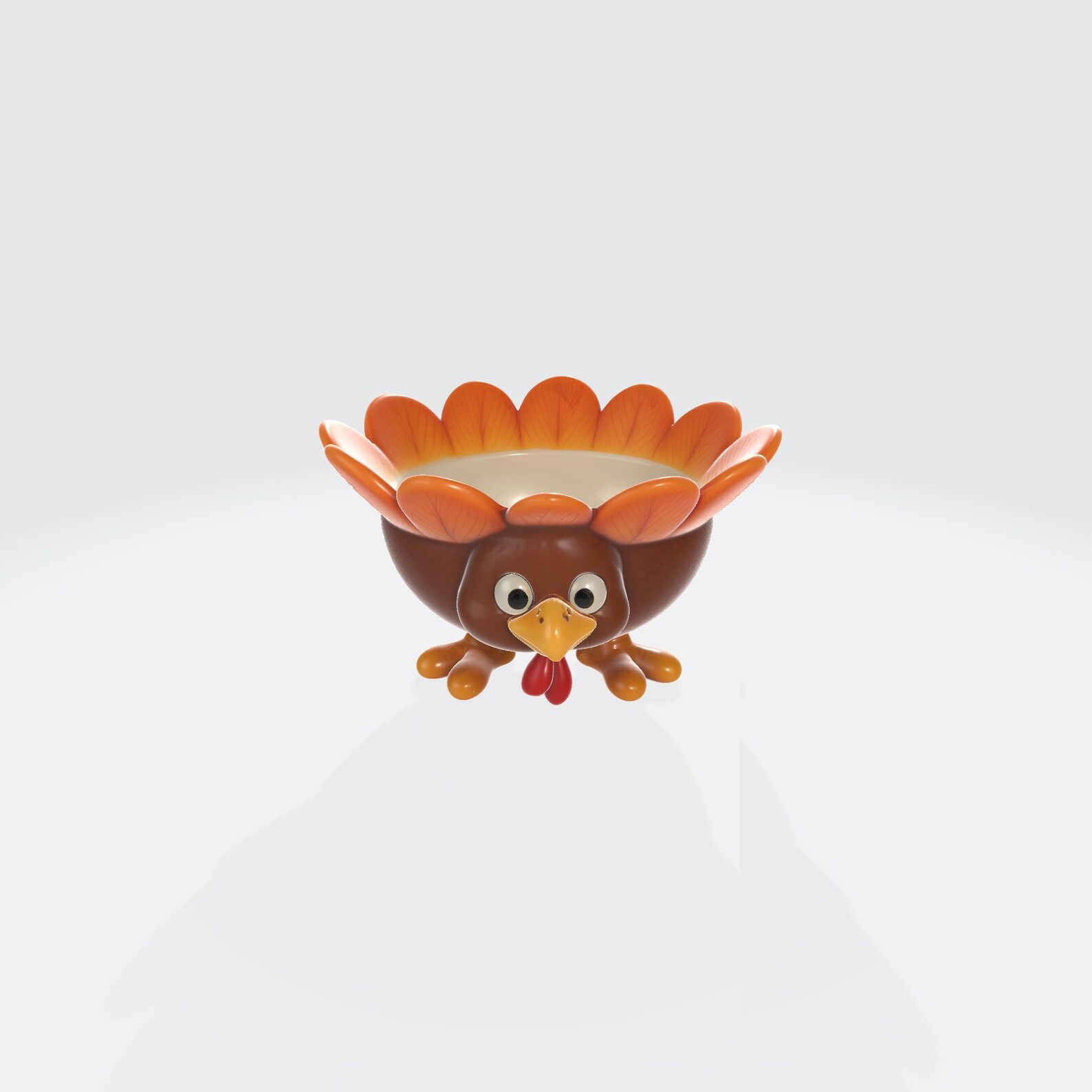 3D Print Turkey Candy Bowl STL/OBJ File: Thanksgiving Table Centerpiece ...