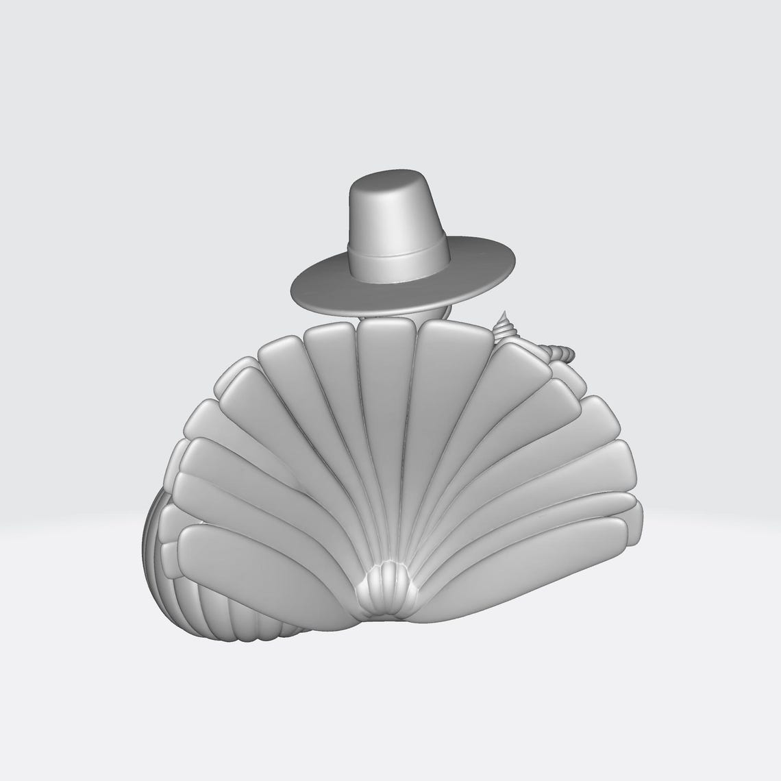 3D Printed Thanksgiving Turkey Figurine, Pilgrim With Pumpkin Pie (STL ...