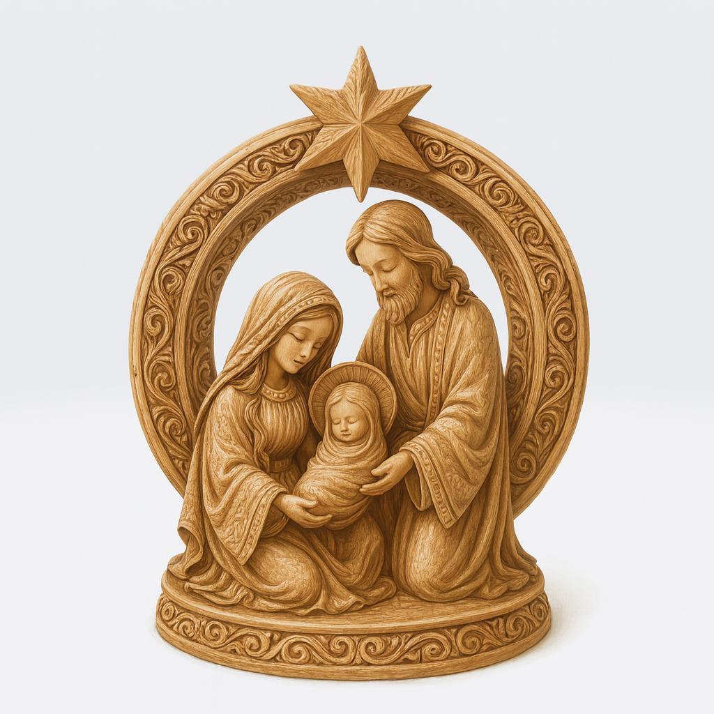 3D Printing Christmas Nativity Scene, Holy Family Ornament (STL/OBJ ...