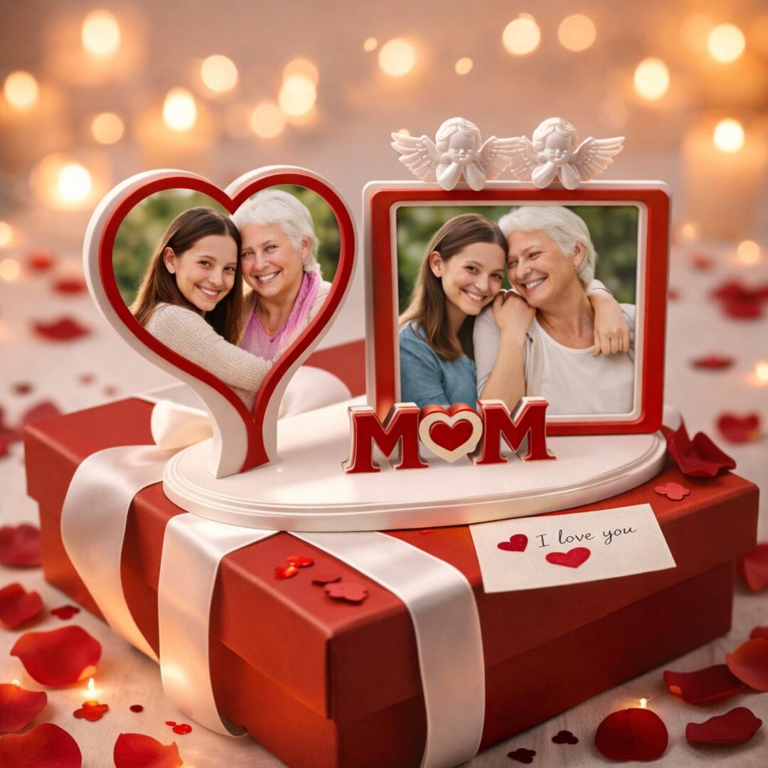 Mom Photo Frame STL OBJ 3d Model File | Mother Daughter Gift 3D Print ...