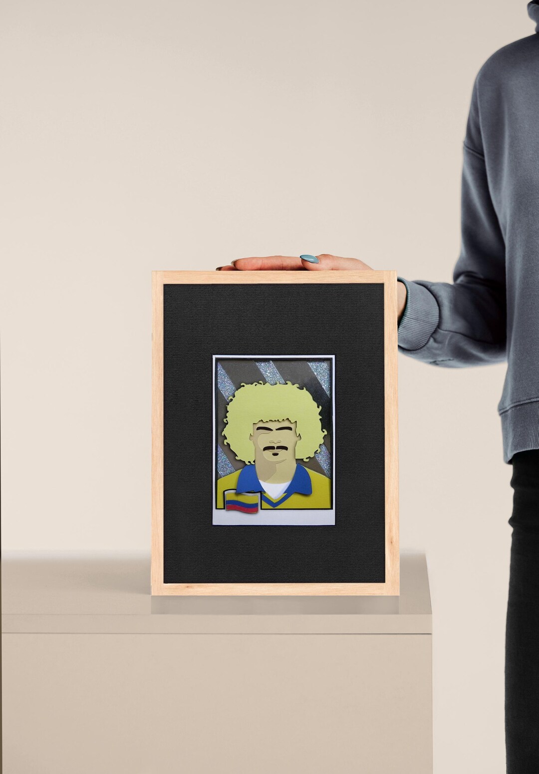 Paper Collage - Bas Relief - Panini Card Style - Valderama - Portrait ...