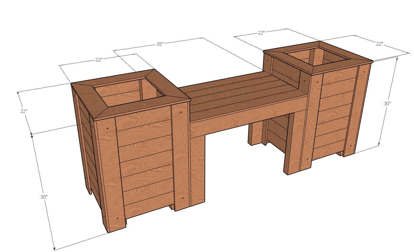 Modular Planter Bench – Modern Outdoor Seating With Integrated Planters ...