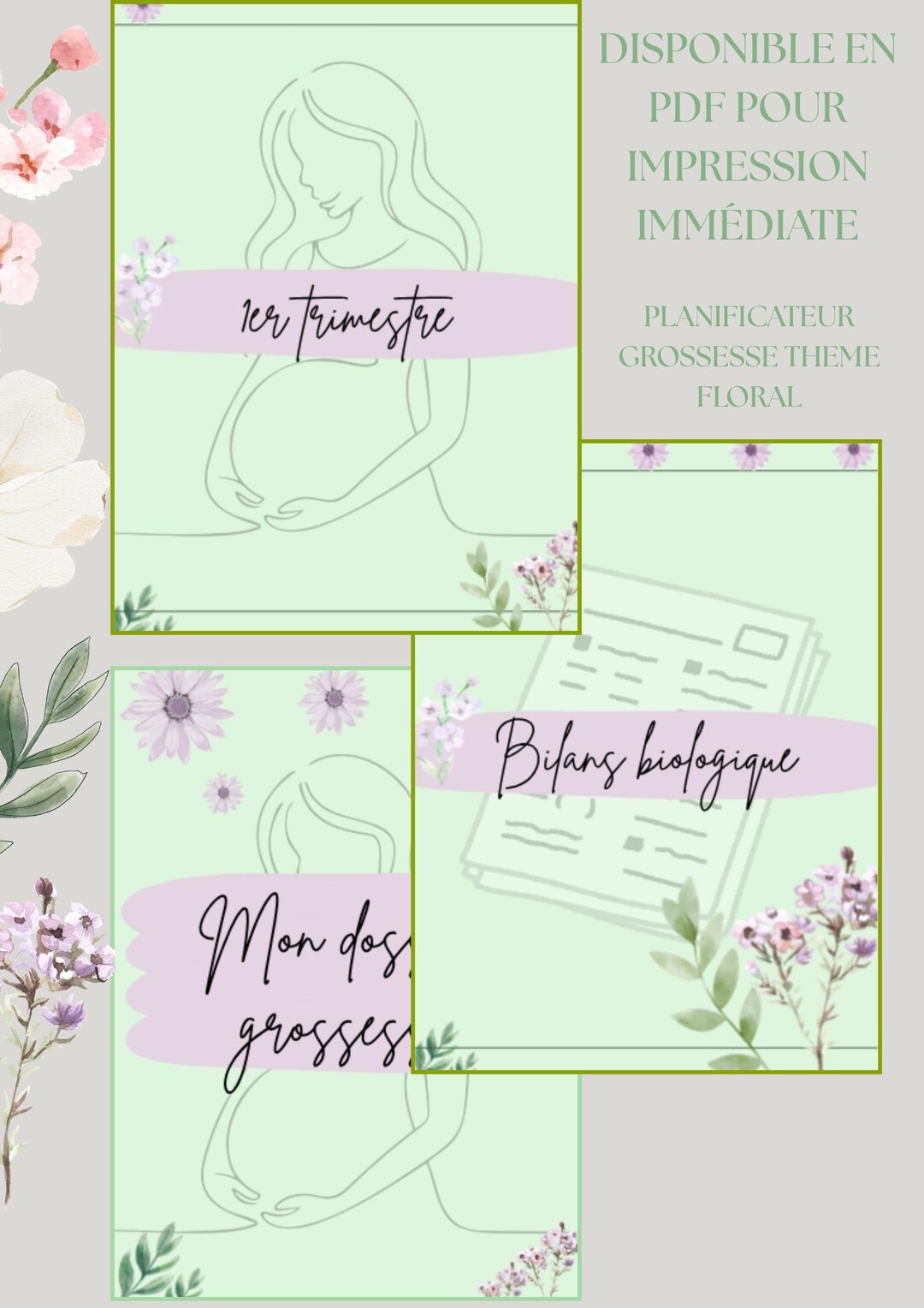 Printable Pregnancy File - Printable Maternity Journal PDF - Printable ...