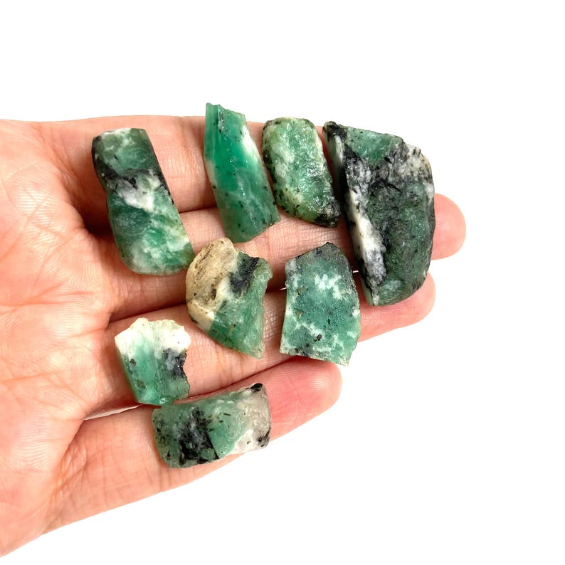 Raw Zambian Emerald Stone – Untreated Natural Crystals, 90 Carat (8 ...