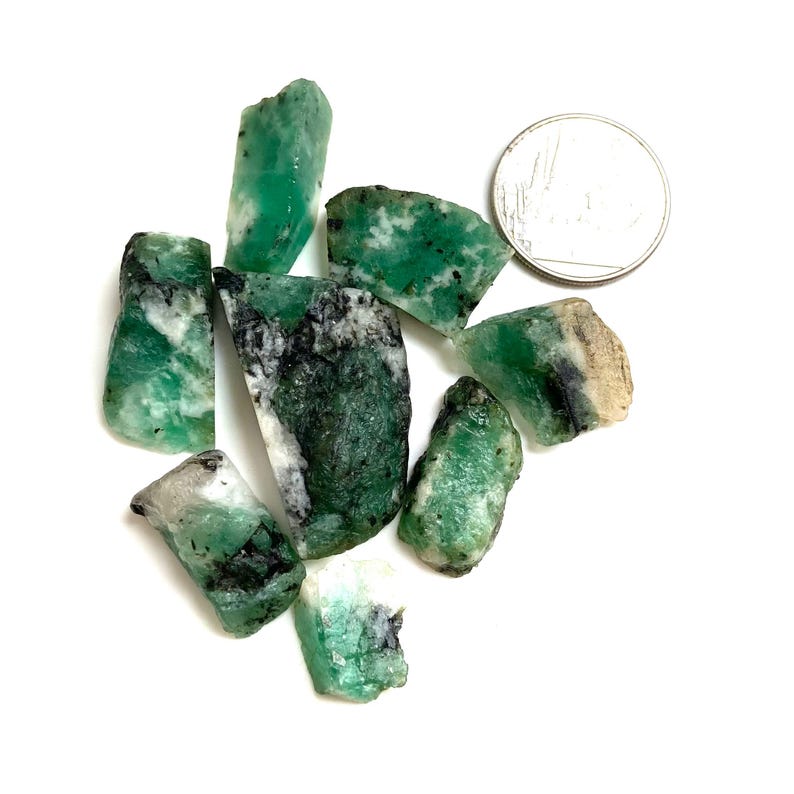 Raw Zambian Emerald Stone – Untreated Natural Crystals, 90 Carat (8 ...