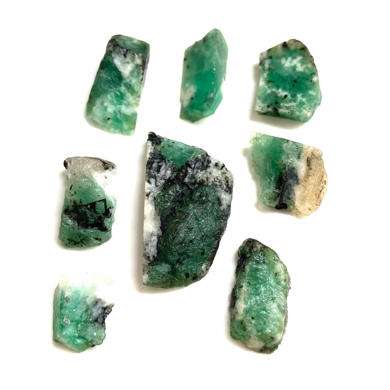 Raw Zambian Emerald Stone – Untreated Natural Crystals, 90 Carat (8 ...