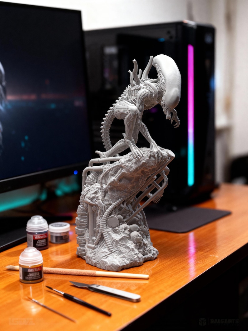 Alien Xenomorph Collectible Statue | STL File for Resin/fdm | Unsupported - Etsy