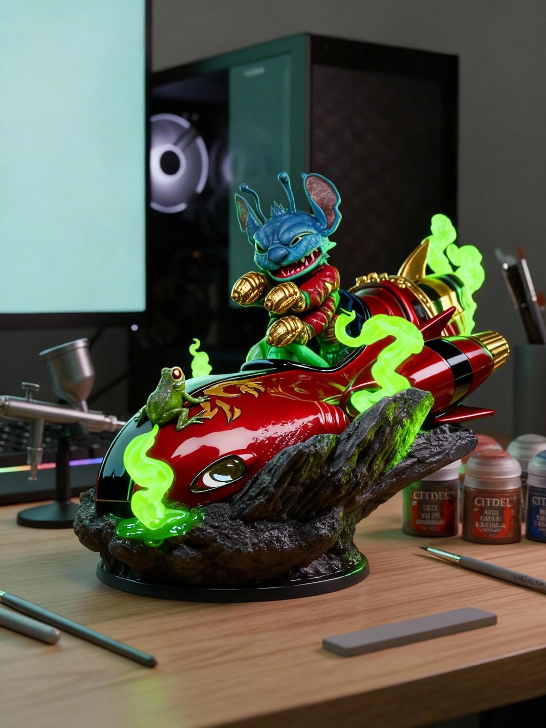 Blue Alien Trouble-maker Miniature: 75mm Resin 3D Print STL (pre ...