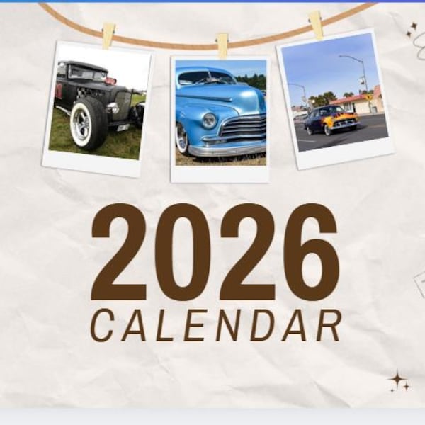 Hot Rod Calendars 2026 - Etsy
