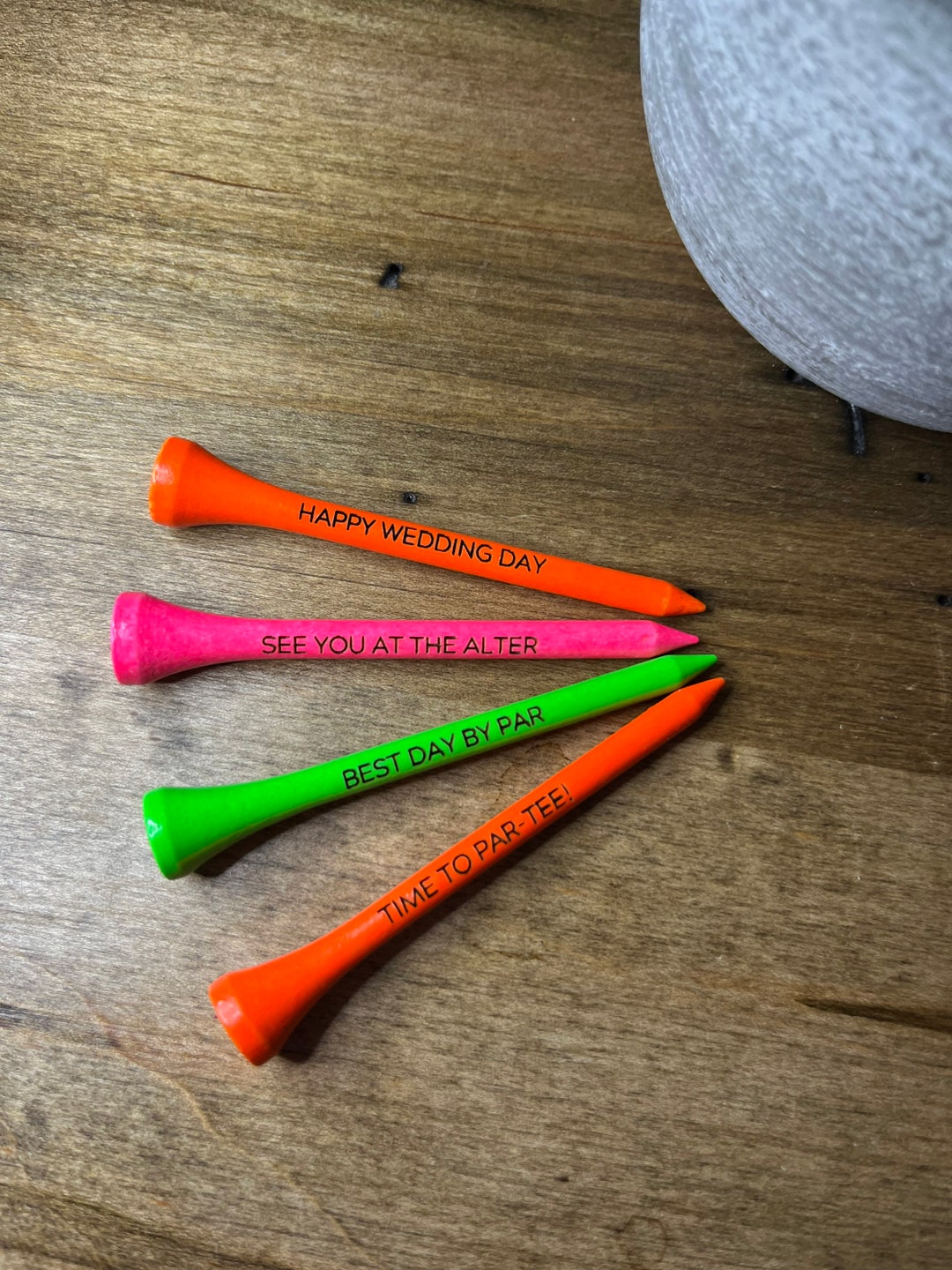 Personalized Laser Engraved Custom Golf Tees - Coloured Tees - Etsy