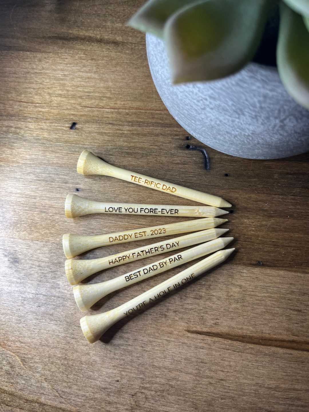 Personalized Laser Engraved Custom Golf Tees Natural Colour - Etsy