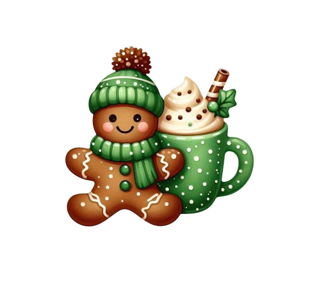 Scarf Gingerbread Man Christmas Png Design Files Printable Graphic ...