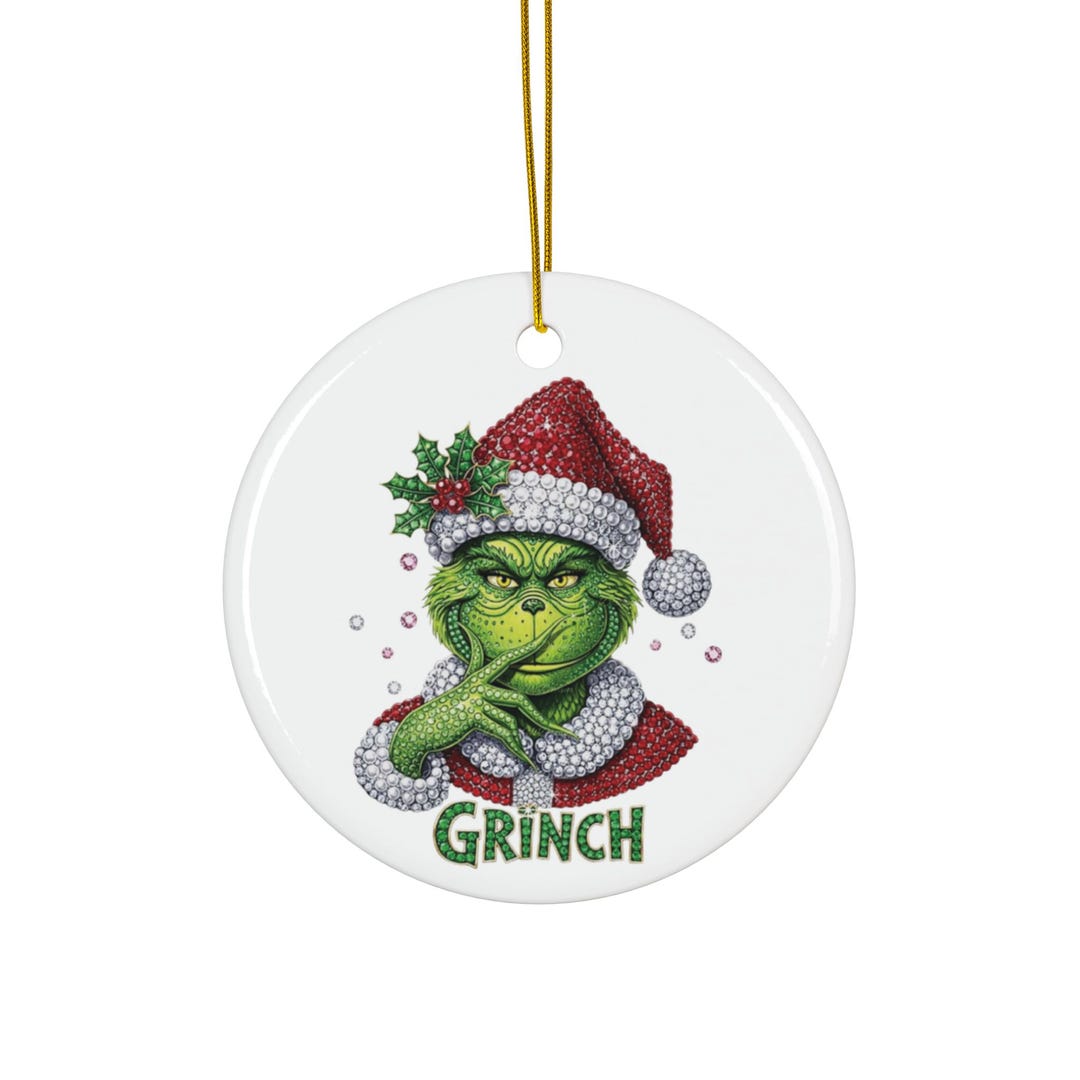 Faux Rhinestone Grinch Ornament, Grinch Decorations - Etsy