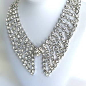Crystal Collar Necklace Jeweled Collar Necklace Crystal Chain - Etsy
