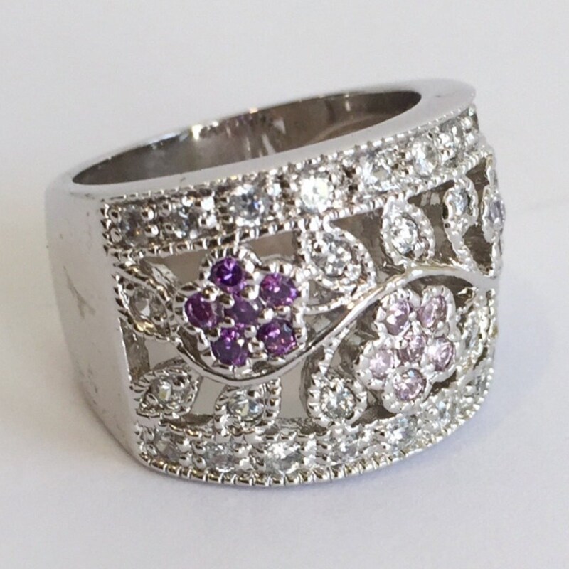 Wide Band Stone Ring - Etsy