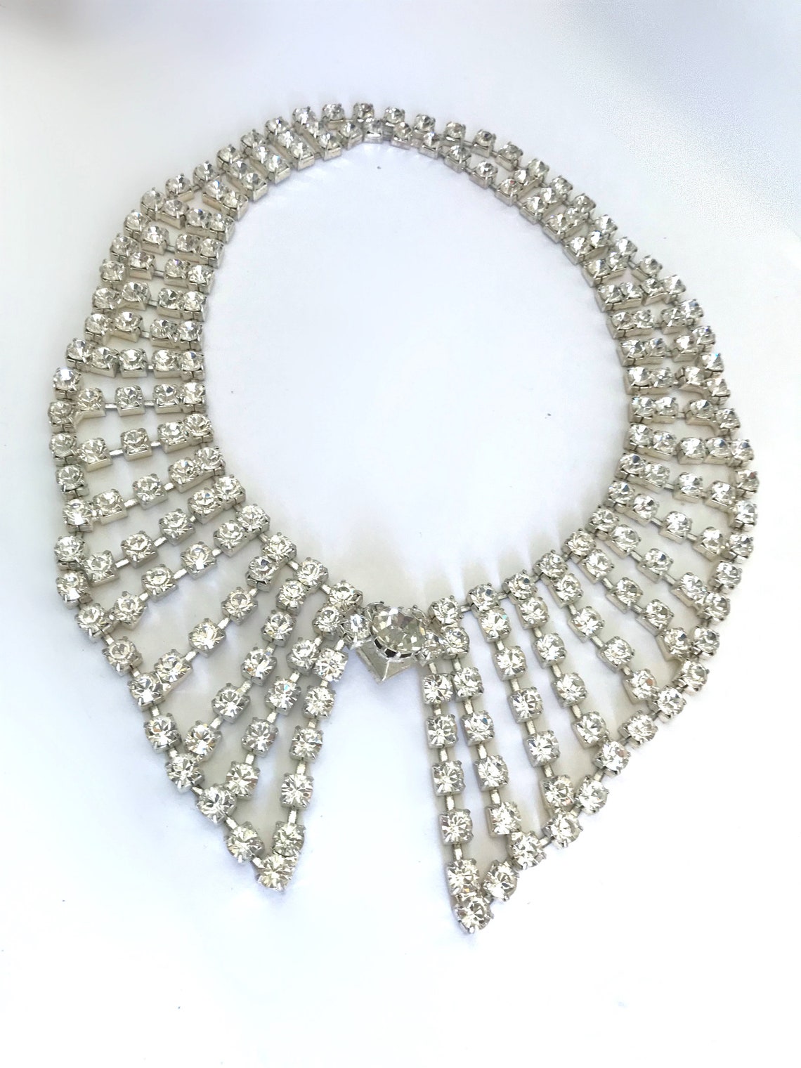 Crystal Collar Necklace Jeweled Collar Necklace Crystal Chain - Etsy