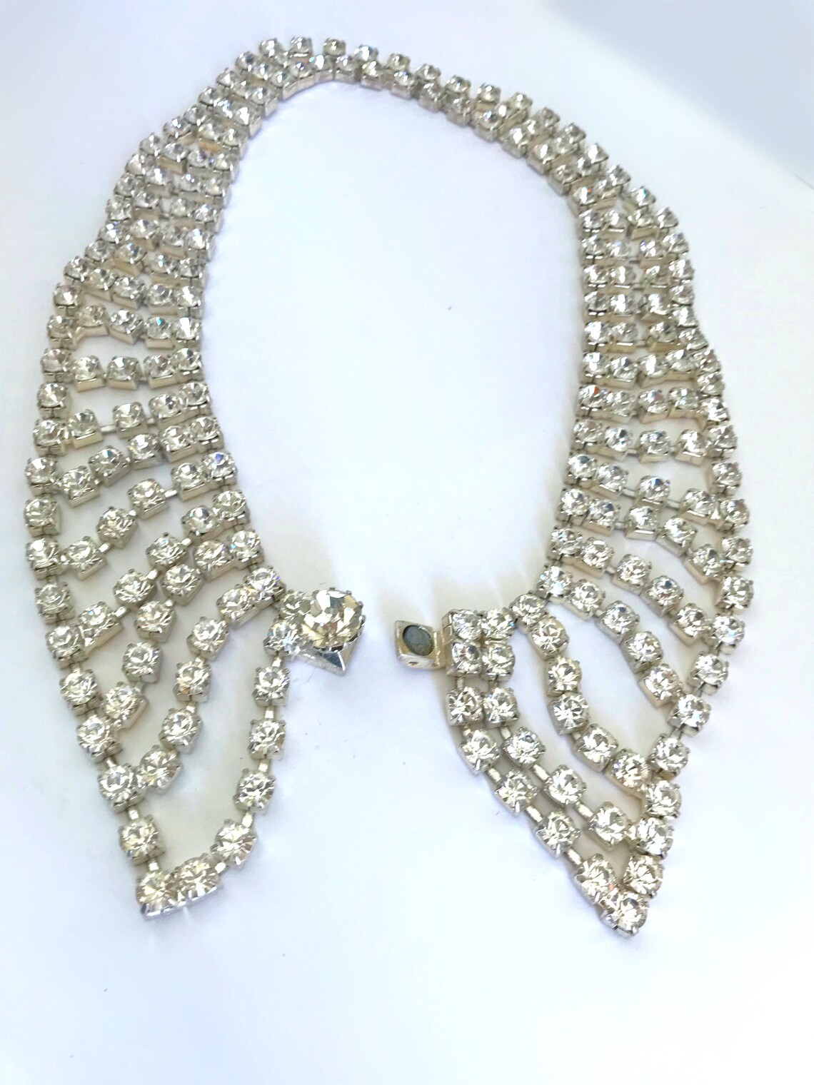 Crystal Collar Necklace Jeweled Collar Necklace Crystal Chain - Etsy