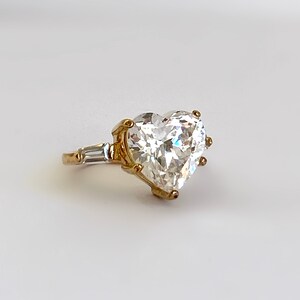 2 Tone Diamond Heart Locket Gold Vermeil Sterling Estate - Etsy